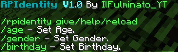 1.12.2 ⭐RPIdentity⭐| #1 RolePlay Identity Card Plugin| PlaceholderAPI ...