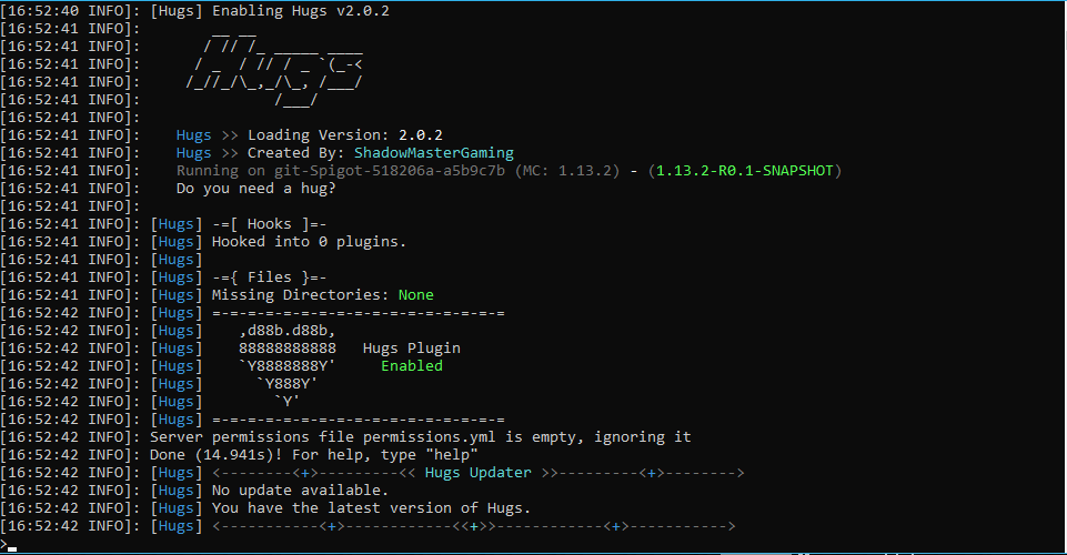 Hugs | SpigotMC - High Performance Minecraft Software
