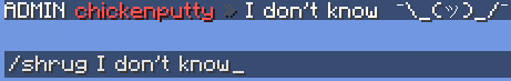 Shrug ¯\_(ツ)_/¯ | SpigotMC - High Performance Minecraft Software