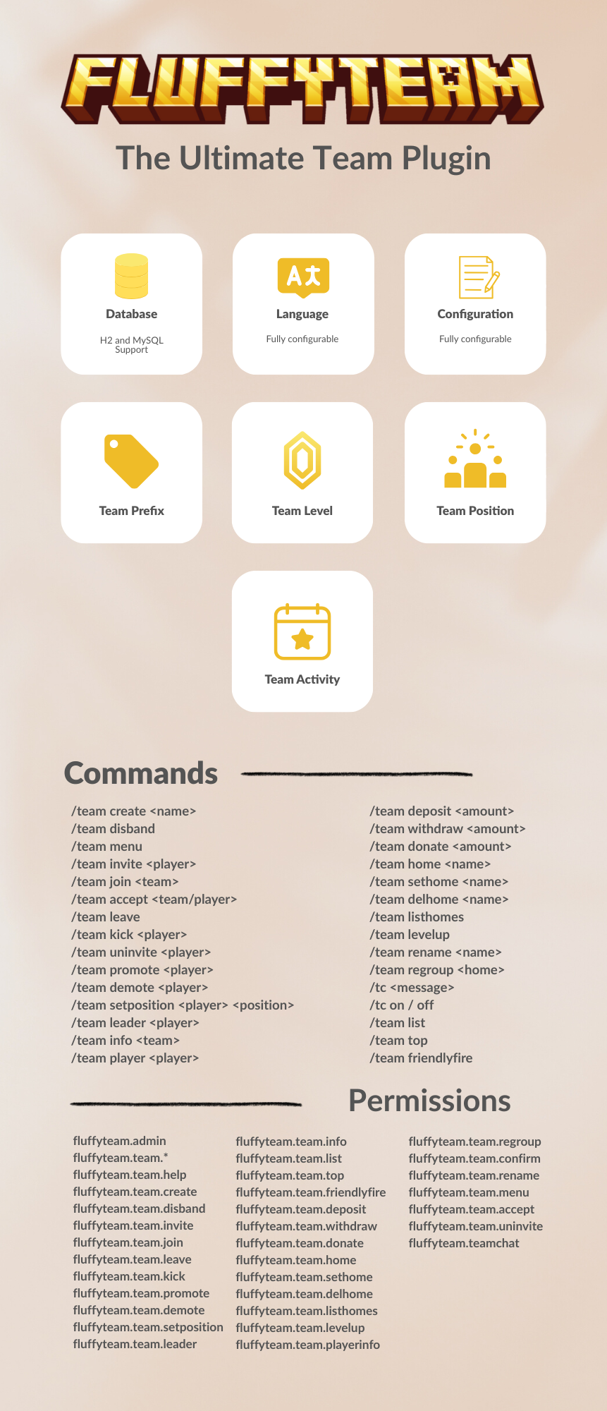 FluffyTeam | Powerful Guilds & Team Bosses [1.21 – 1.21.10] | SpigotMC ...