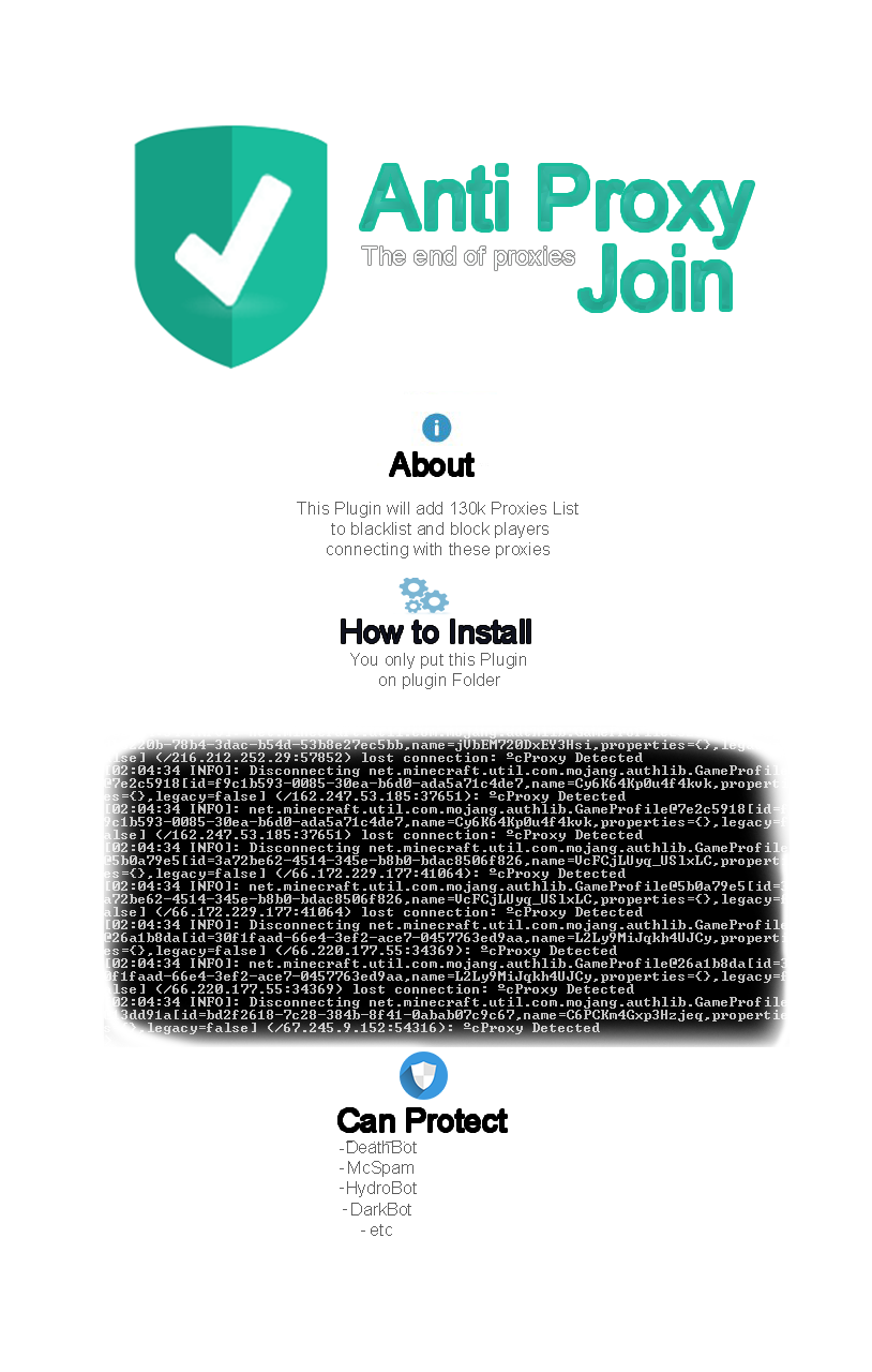 AntiProxyJoin - The end of Bots | SpigotMC - High Performance Minecraft ...