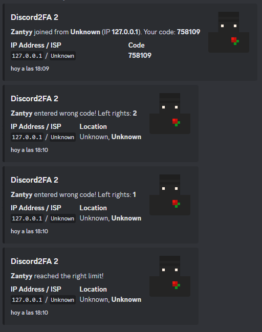 Discord2FA 2: FORK VERSION [1.8-1.20] | SpigotMC - High Performance ...