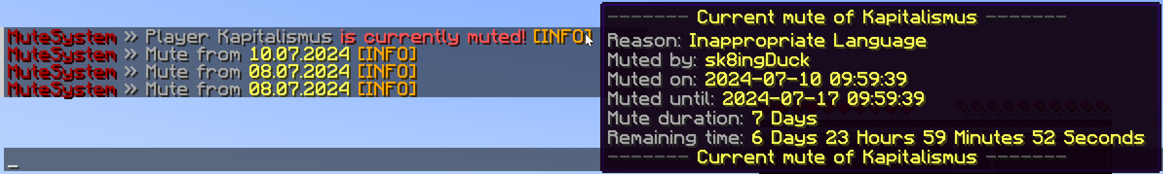 Mute System with Web Admin Panel [1.8 - 1.21] | SpigotMC - High ...