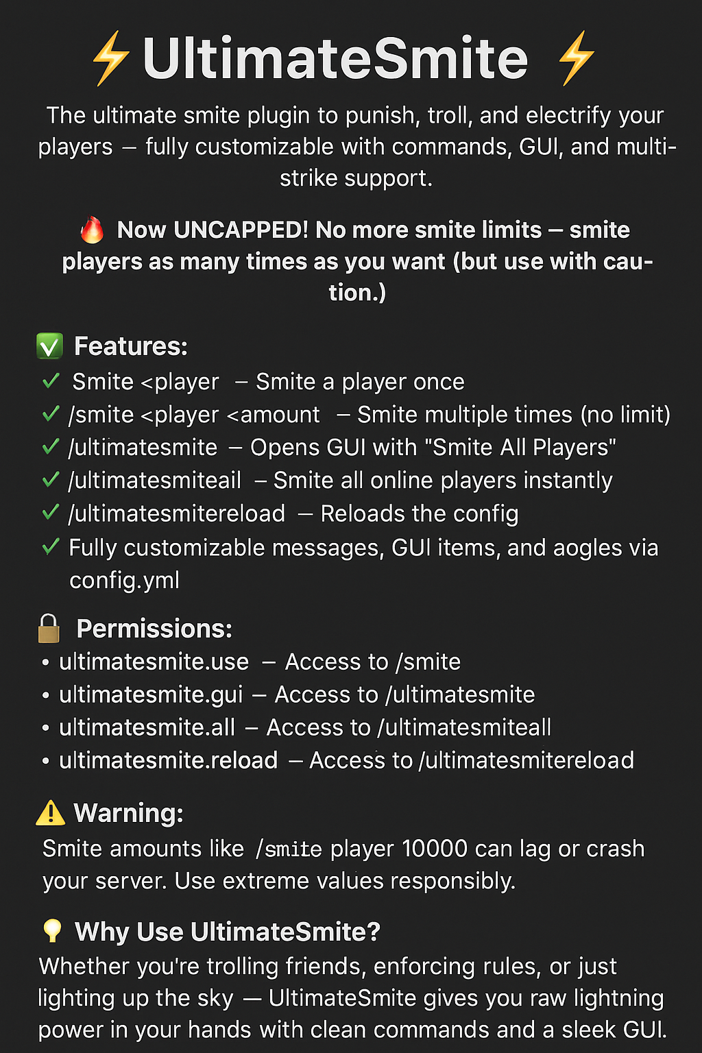 ⚡ UltimateSmite ⚡ The Most Powerful Smite Plugin [COMMAND + GUI + FULLY ...