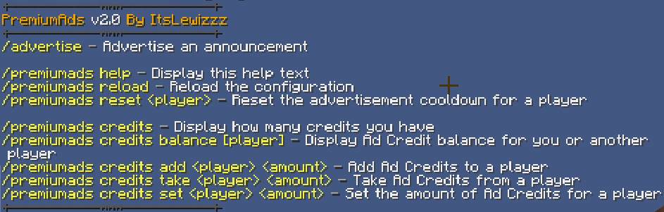 PremiumAds - Player Based Announcements | SpigotMC - High Performance ...