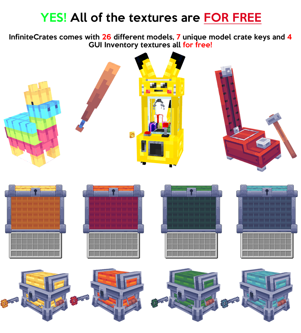 ⭐ InfiniteCrates ⭕ The Ultimate Crate Opening Plugin bbmodel Animations ...