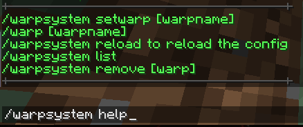 WarpSystem | Warps | Messages | Permission | SpigotMC - High Performance Minecraft Software