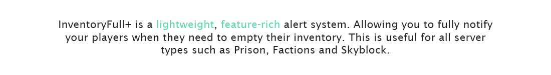 InventoryFull+ | SpigotMC - High Performance Minecraft Software