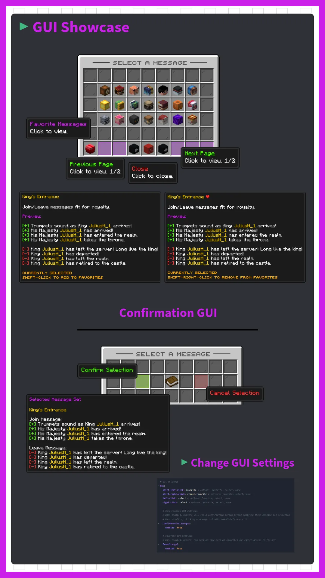 Custom Join / Leave message - BlockyJoin | SpigotMC - High Performance ...