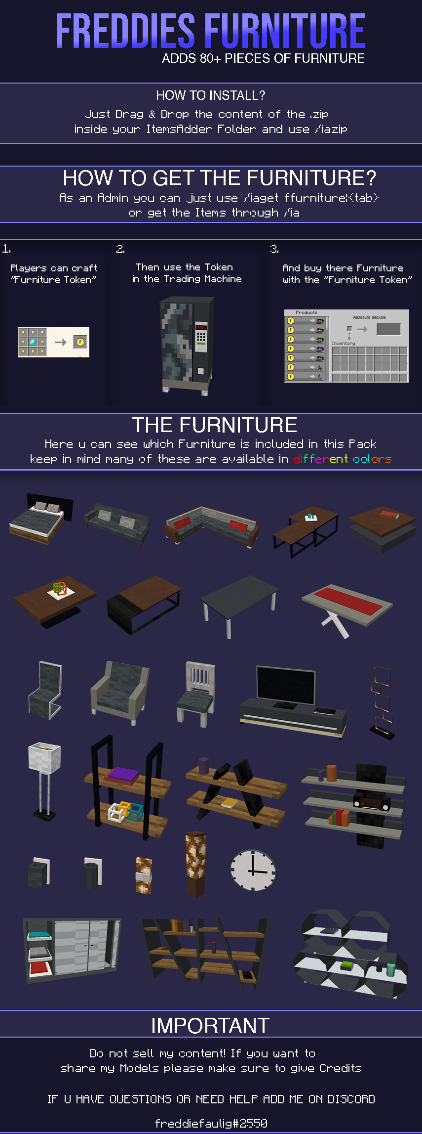 FreddiesFurniture | ItemsAdder ADDON | SpigotMC - High Performance ...