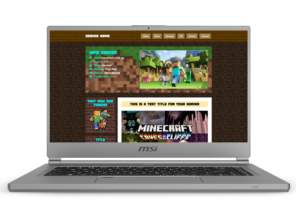Free Web Template HTML5 with Minecraft design | SpigotMC - High ...