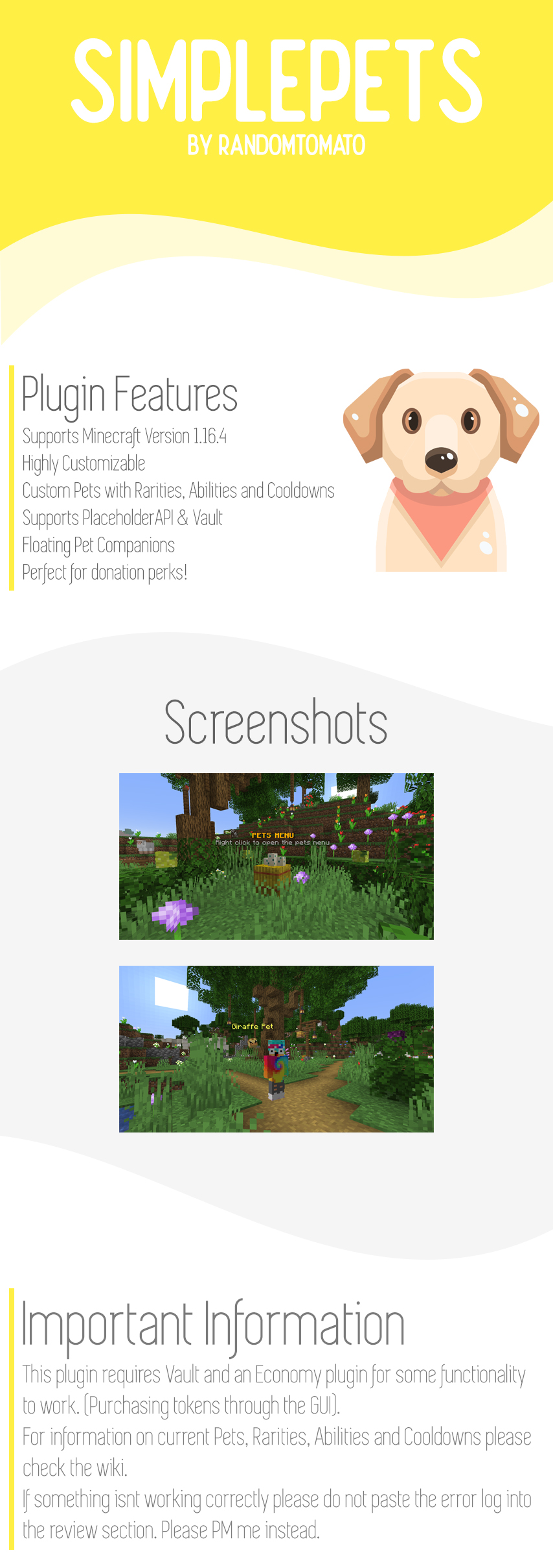 SimplePets | SpigotMC - High Performance Minecraft Community