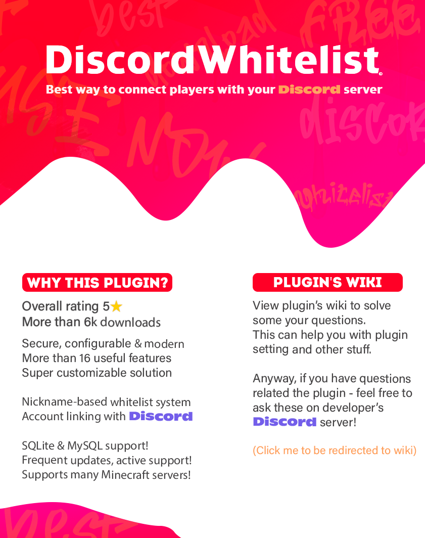 Discord Whitelist・Free advanced & powerful tool! | SpigotMC - High ...