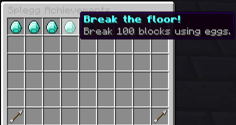 Splegg Minigame - Achievement Menu, Inventory Changes | SpigotMC - High ...