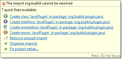 Solved - not solved org.bukkit; Importing JavaPlugin problem | SpigotMC - High Performance ...