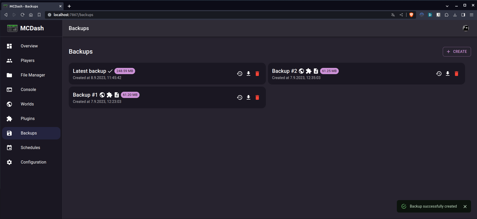 MCDash Simple Minecraft Dashboard [BETA] | SpigotMC - High Performance Minecraft Community