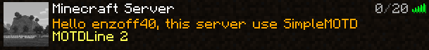 SimpleMOTD | SpigotMC - High Performance Minecraft Community
