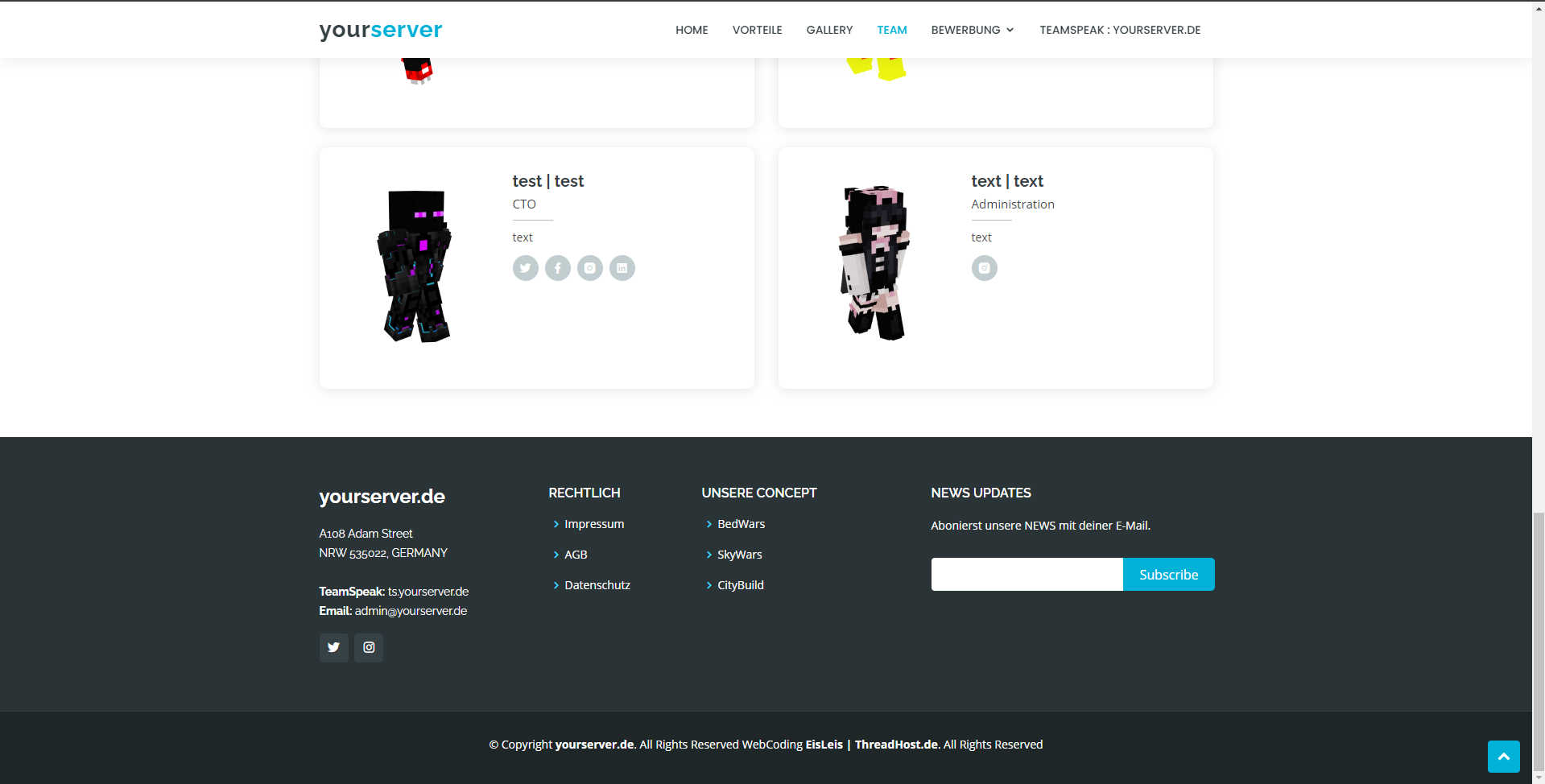 Minecraft Website template Free DOWNLOAD 2020 - 2022 | SpigotMC - High ...