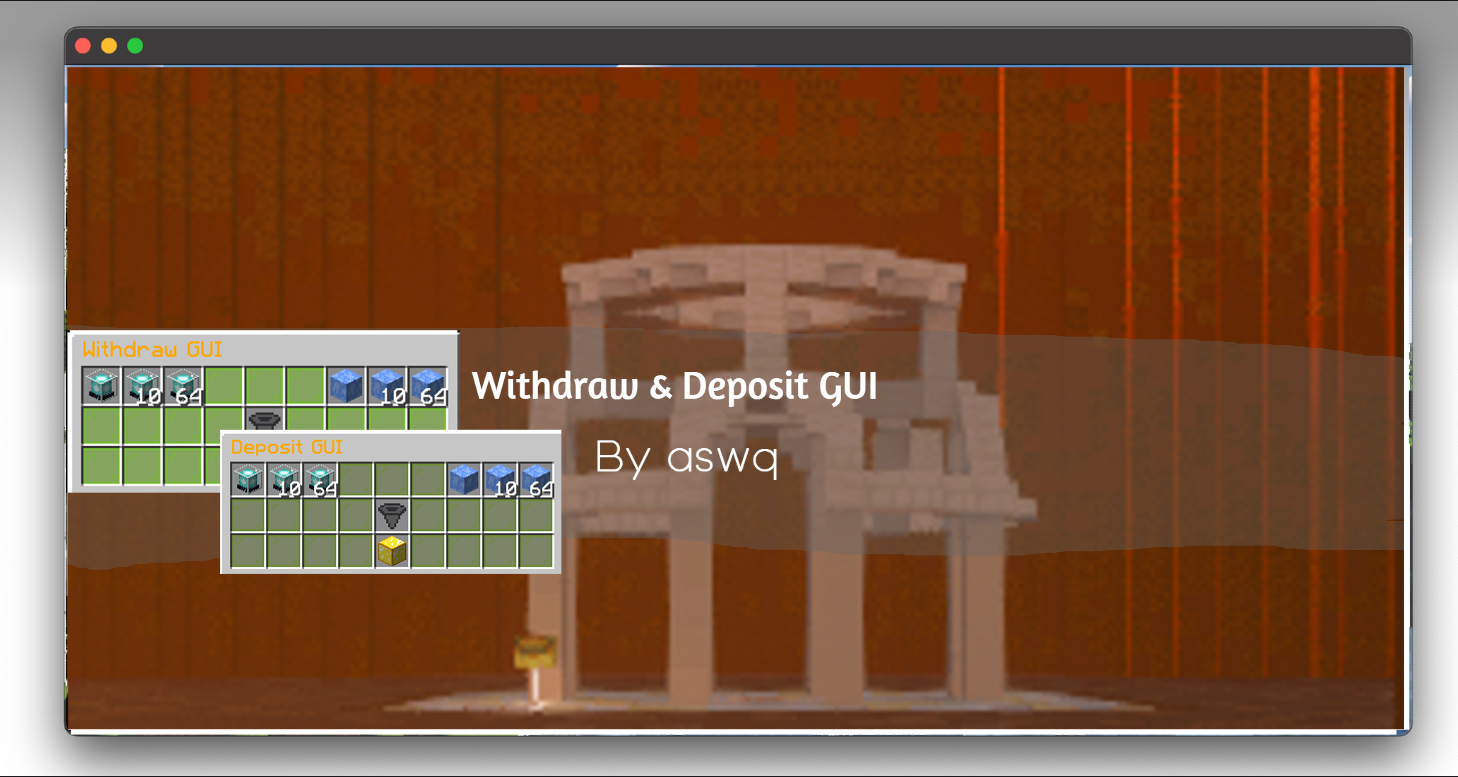 Withdraw & Deposit - Skript | SpigotMC - High Performance Minecraft ...