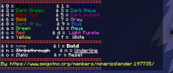 [Skript] Color Codes | SpigotMC - High Performance Minecraft Community