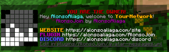 AlonsoJoin [1.8+] • Join message w/ hover! PAPI-Vanish support! Title ...