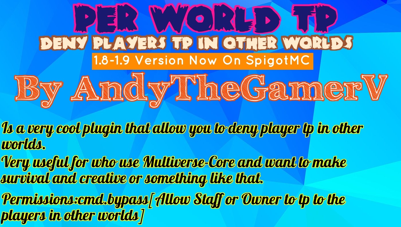 PerWorldTP | SpigotMC - High Performance Minecraft Software