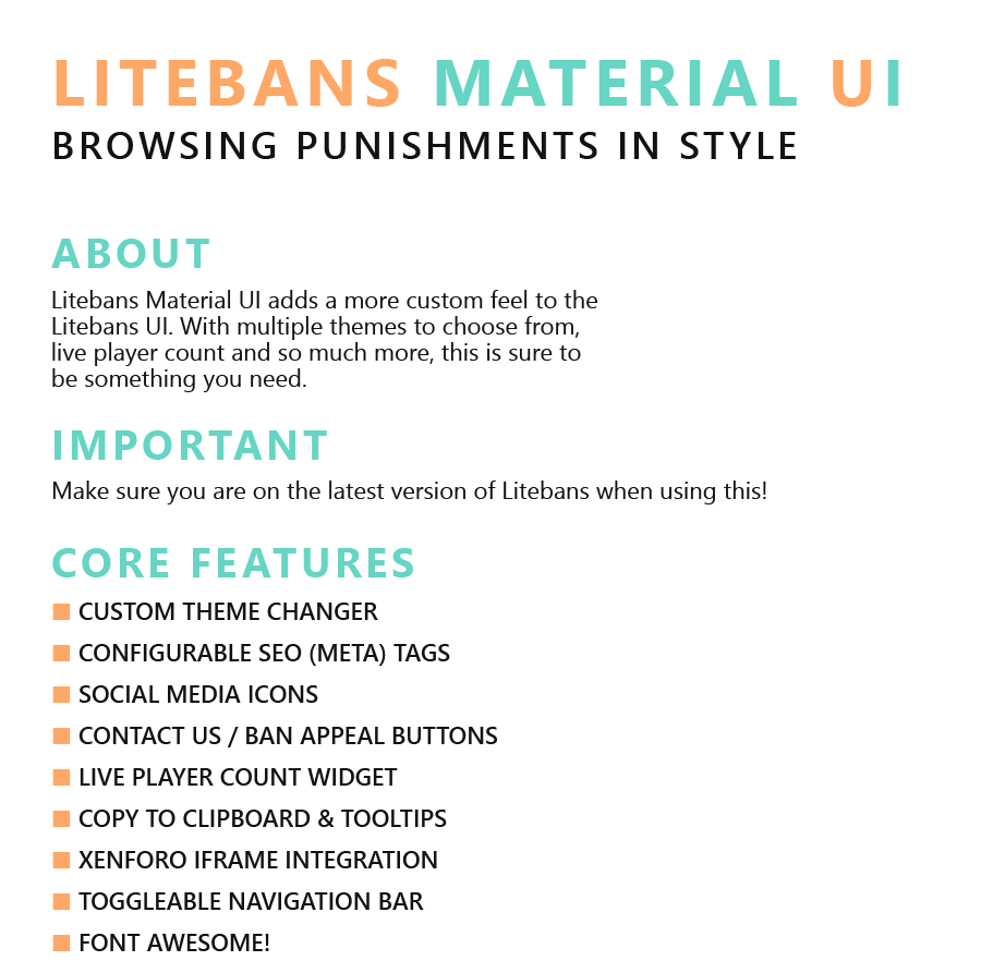 Litebans Material UI | SpigotMC - High Performance Minecraft Software