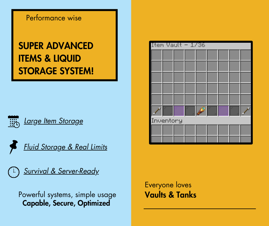 Vaults & Tanks [1.21+] ️Vanilla's ultimate storage system | SpigotMC ...