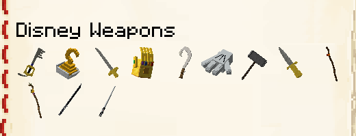 Disney Weapons [ItemsAdder add-on] | SpigotMC - High Performance ...
