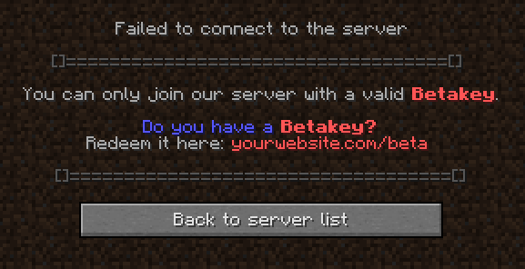 BetaSystem | Beta Access over a website | Spigot and BungeeCord | 1.14x ...