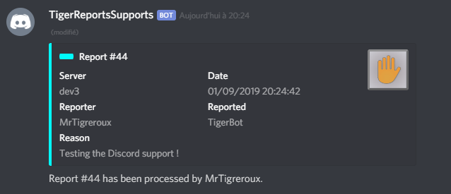 TigerReportsSupports | SpigotMC - High Performance Minecraft Software