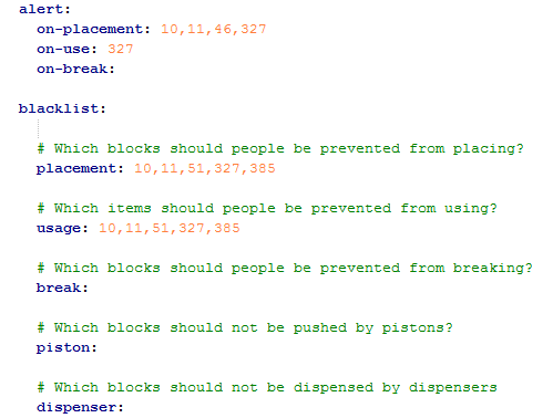 deny and allow certain blocks | SpigotMC - High Performance Minecraft ...