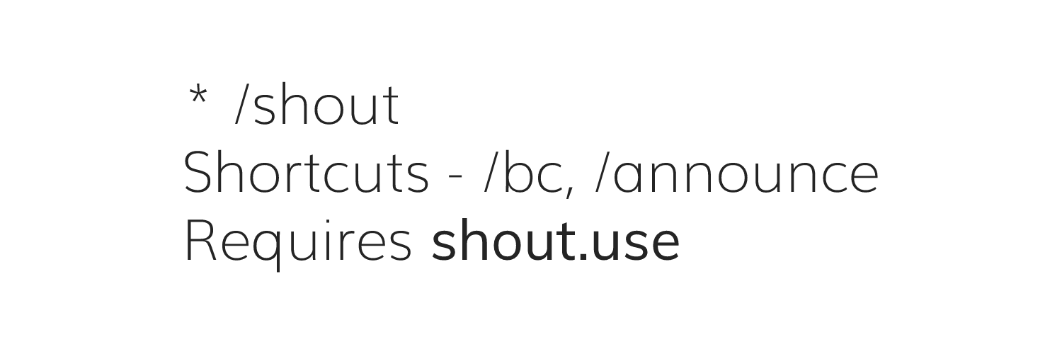 Shout! | SpigotMC - High Performance Minecraft Community