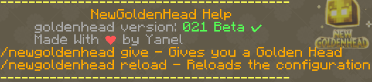 NewGoldenHead | SpigotMC - High Performance Minecraft Community