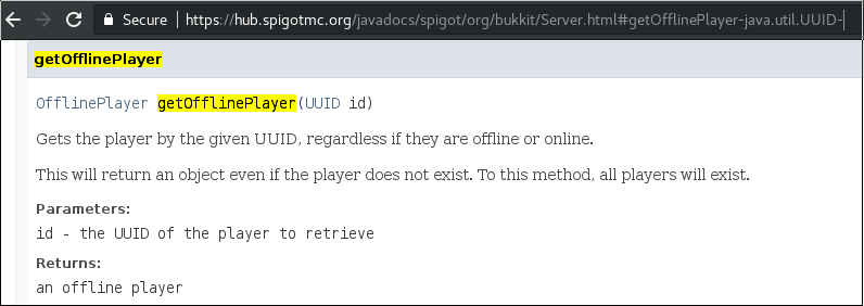 Solved - From UUID to PlayerName | SpigotMC - High Performance Minecraft Community