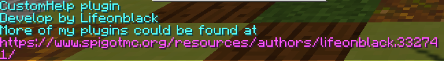 CustomHelp | SpigotMC - High Performance Minecraft Software