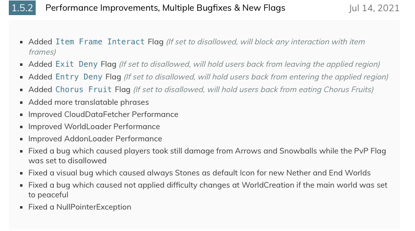 Ultra Regions - Performance Improvements, Multiple Bugfixes & New Flags ...