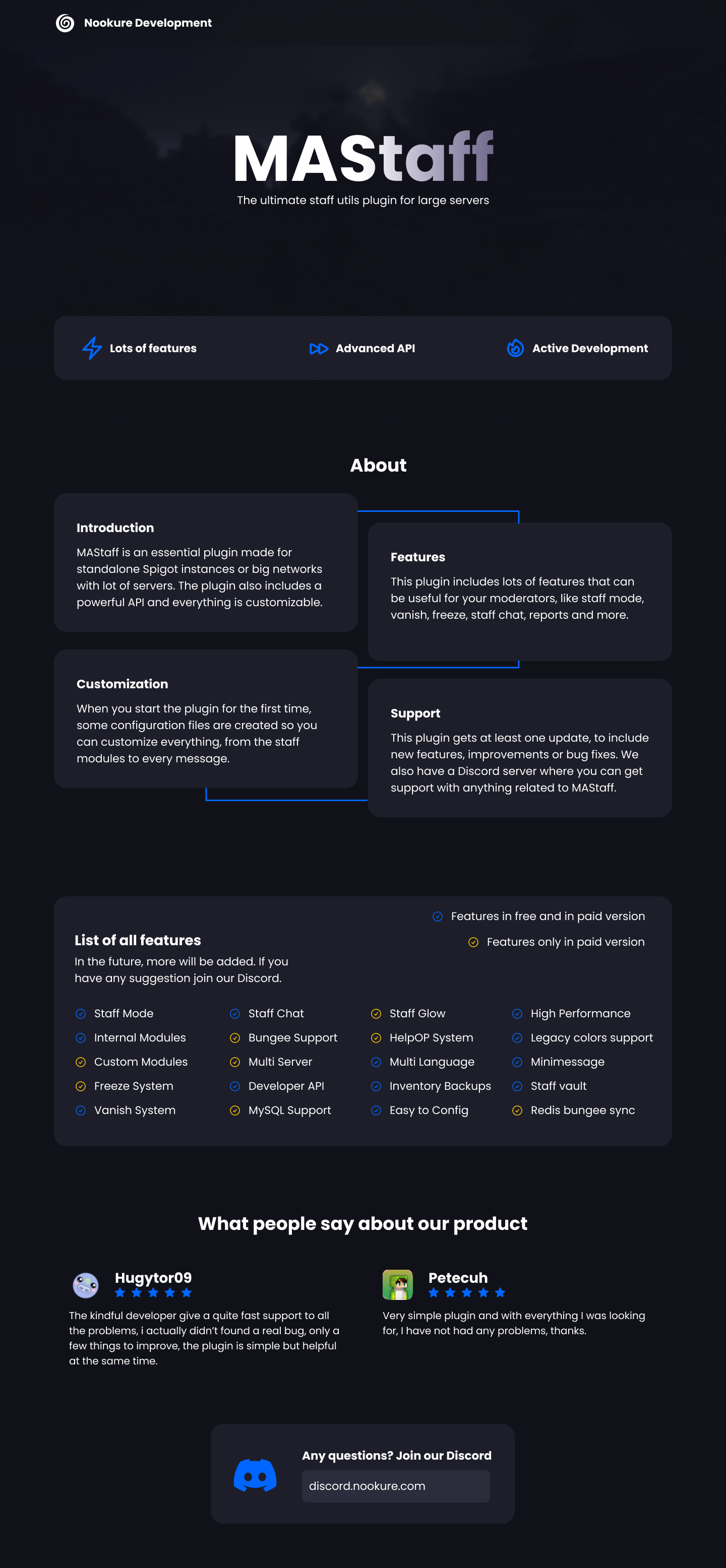MAStaff Lite | StaffMode | SpigotMC - High Performance Minecraft Software