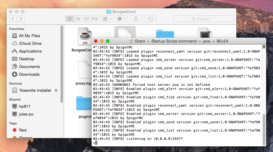 BungeeCord Installation [Mac] | SpigotMC - High Performance Minecraft ...