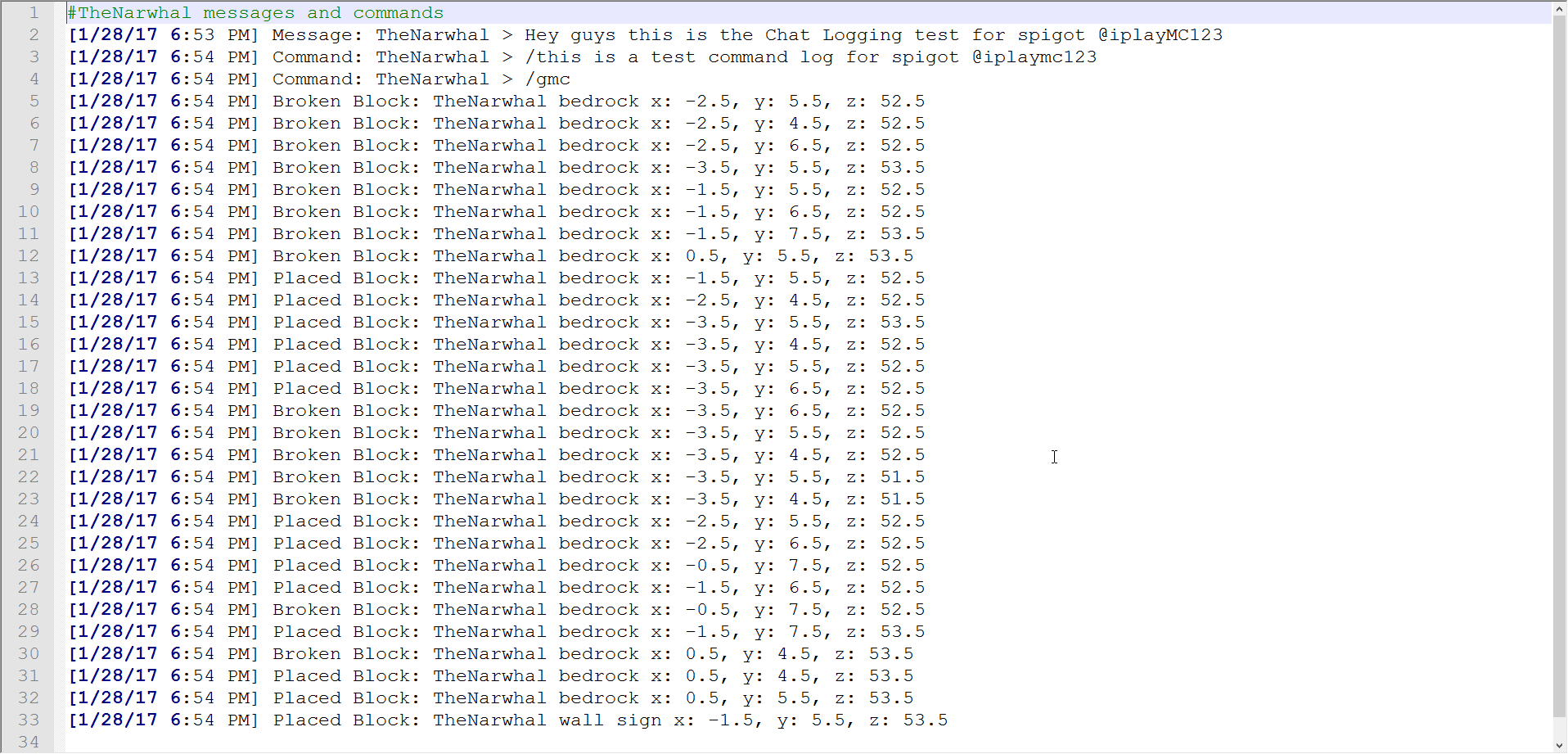 Logs [Skript] | SpigotMC - High Performance Minecraft Community