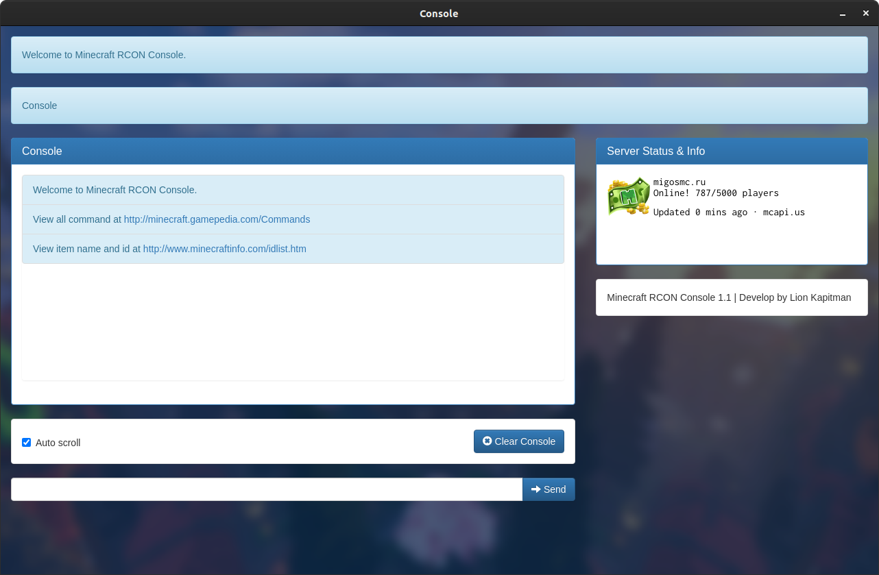 Rcon Client - Updates | SpigotMC - High Performance Minecraft Community