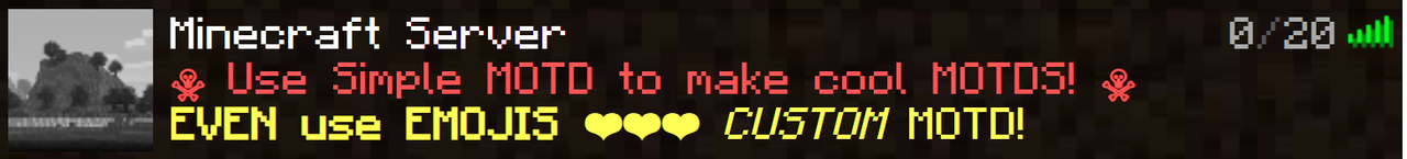 Simple MOTD | SpigotMC - High Performance Minecraft Community