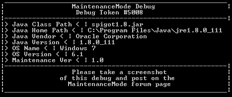 Maintenance Mode | SpigotMC - High Performance Minecraft Community