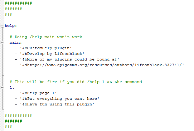 CustomHelp | SpigotMC - High Performance Minecraft Software