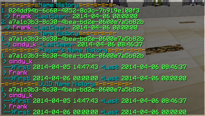 NameHistory | SpigotMC - High Performance Minecraft Community