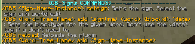 Spigot - CB-Signs | SpigotMC - High Performance Minecraft Community