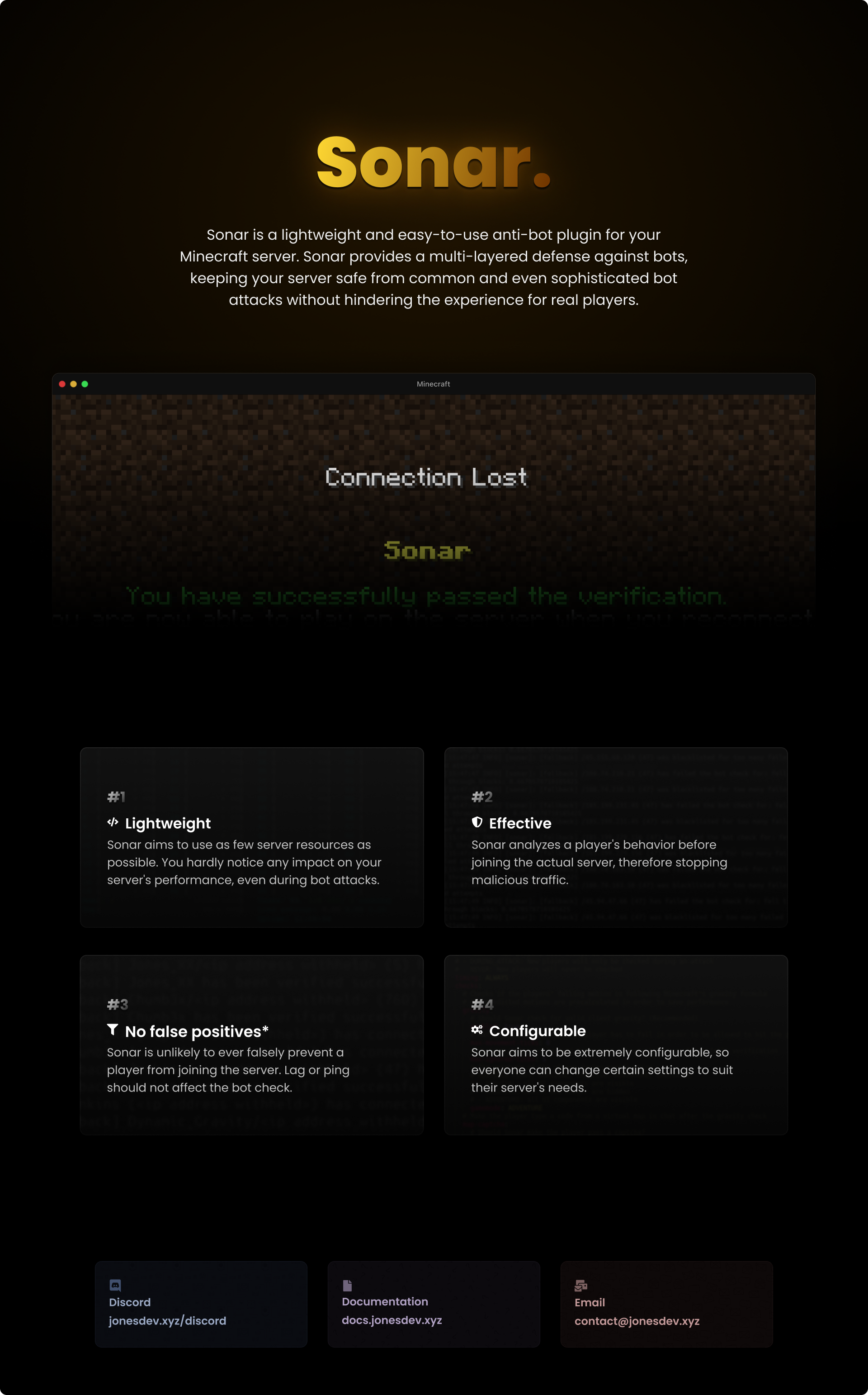 Sonar | SpigotMC - High Performance Minecraft Community