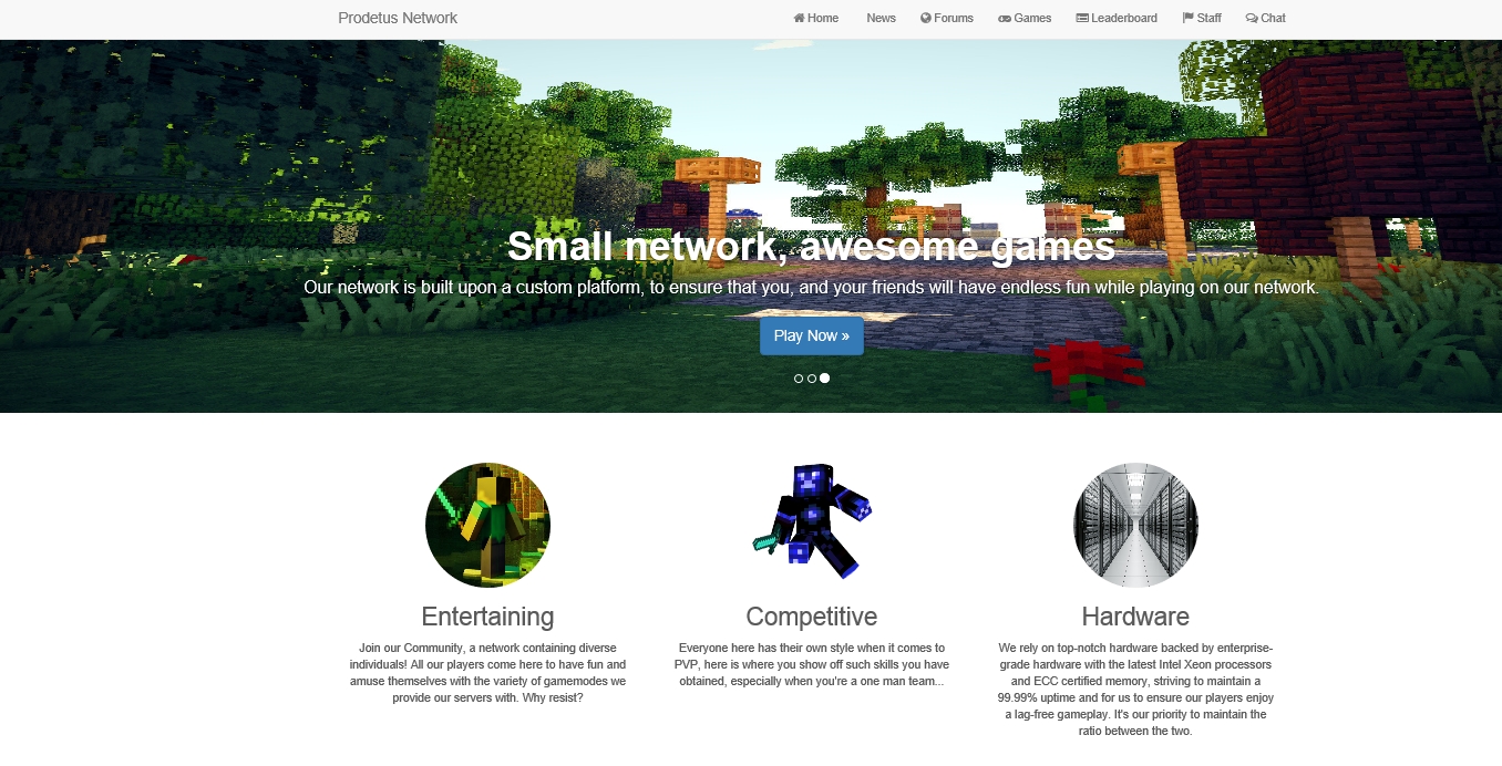 [Web Template][WIP] Prodetus[UPDATED] | SpigotMC - High Performance ...