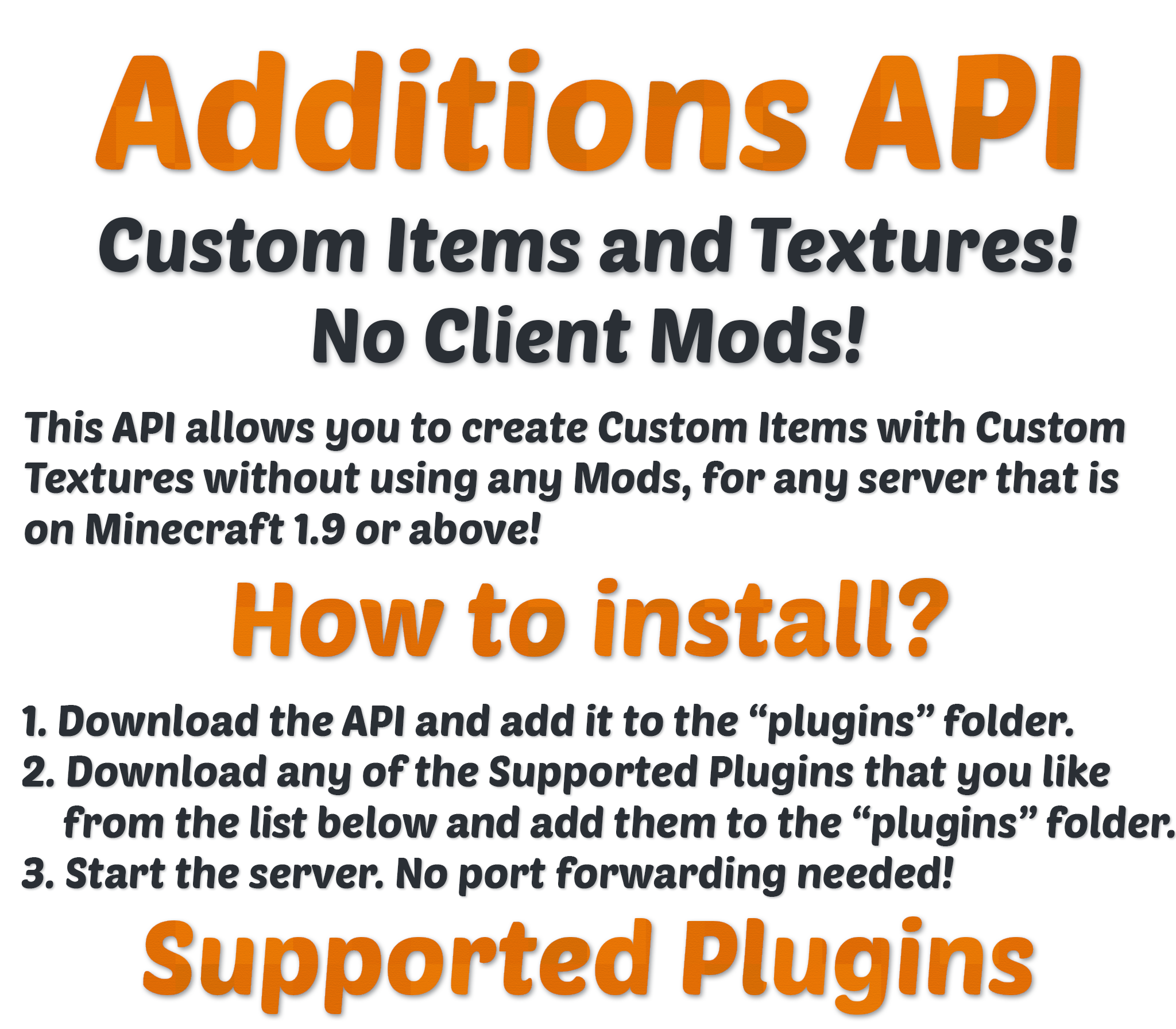Additions API | SpigotMC - High Performance Minecraft Software