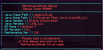 Maintenance Mode | SpigotMC - High Performance Minecraft Community